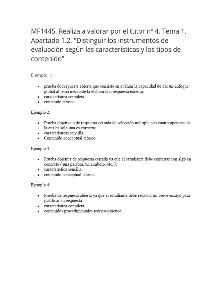 MF1445. Realiza A Valorar Por El Tutor Nº 4. Tema 1. Apartado 1.2 ...