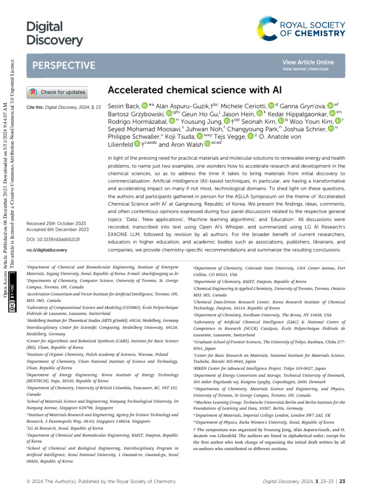 Digital Discovery: Perspective | PDF | Machine Learning | Artificial Intelligence