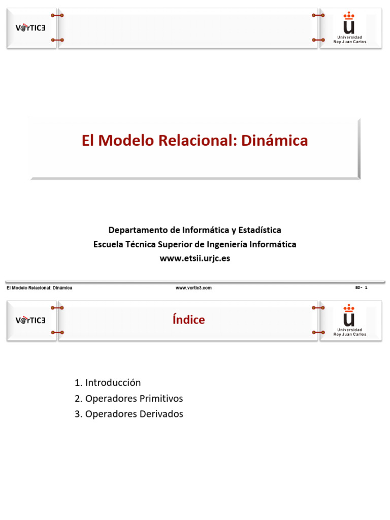 Modelo Relacional Dinámico | Descargar gratis PDF | Modelo relacional ...