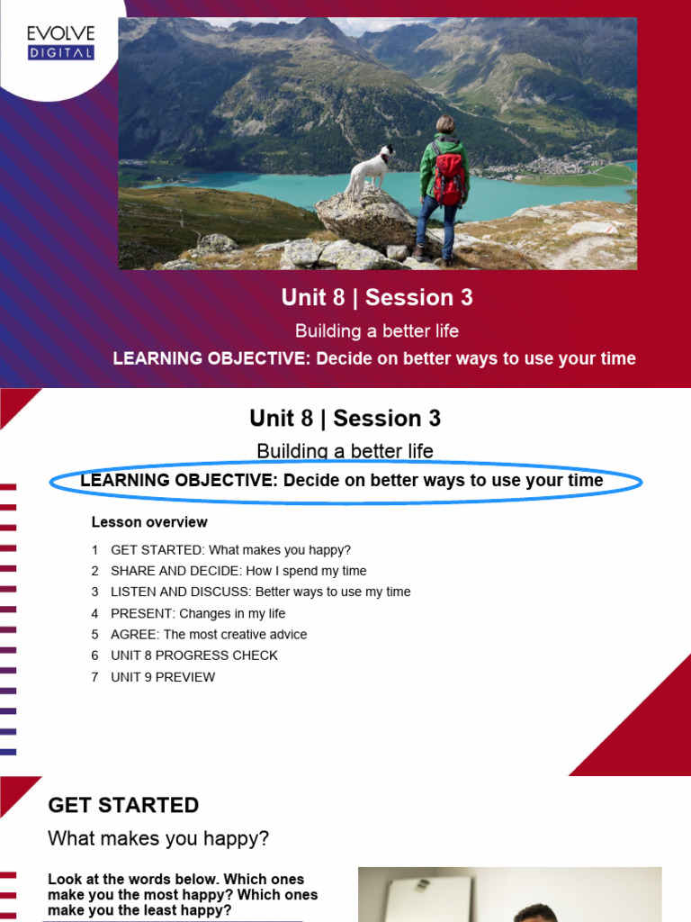 Unit 8 - Session 3: Building A Better Life | PDF | Language Arts & Discipline | Self-Improvement