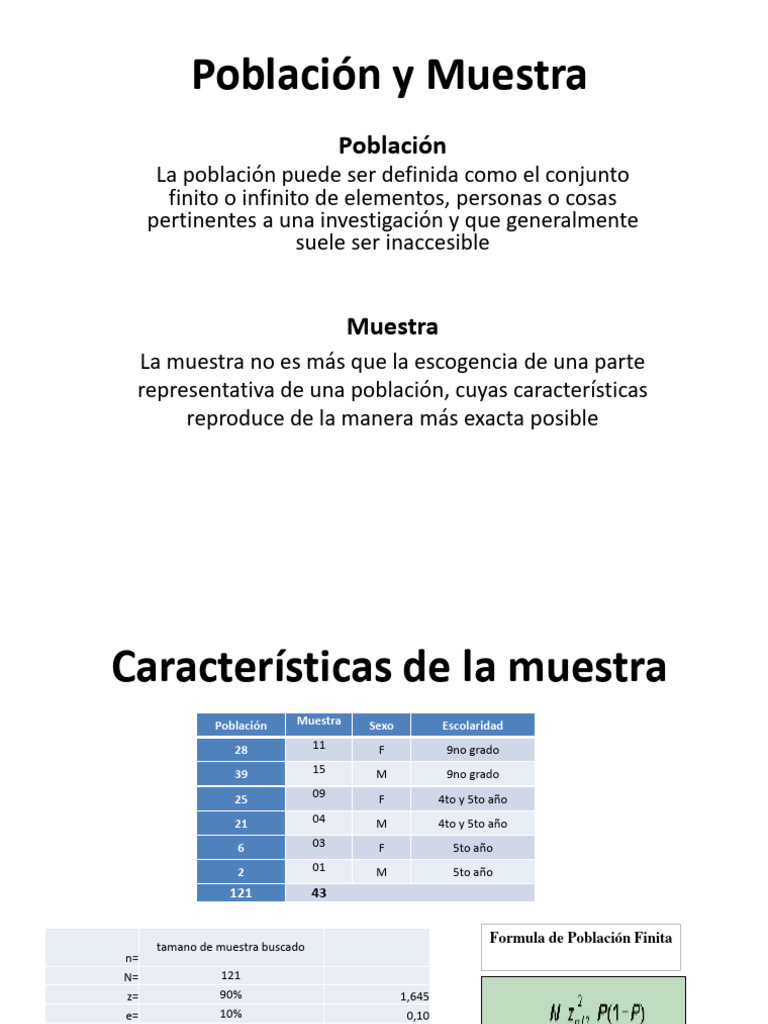 Poblacion y Muestra Tesis | PDF