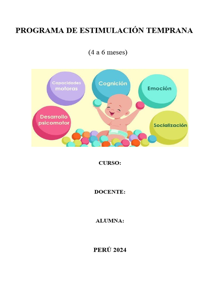ESTIMULACION TEMPRANA 4 a 6 MESES | PDF | Cognición | Neurociencia