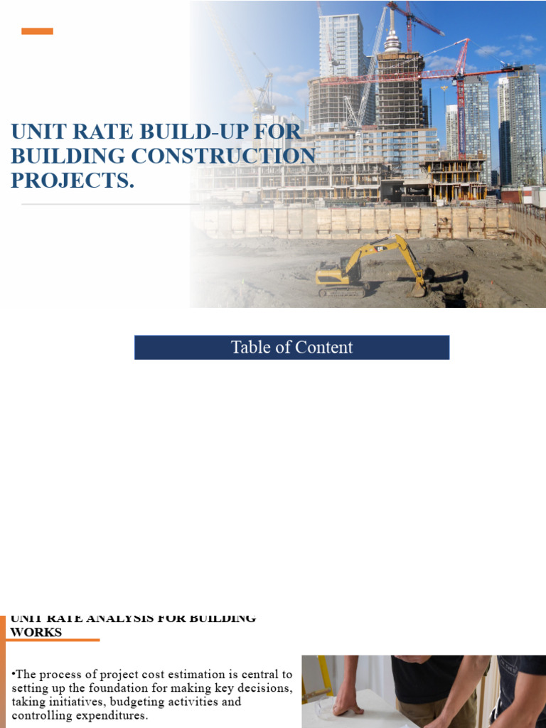Unit Rate Analysis for Building Projects | PDF | Economies | Business
