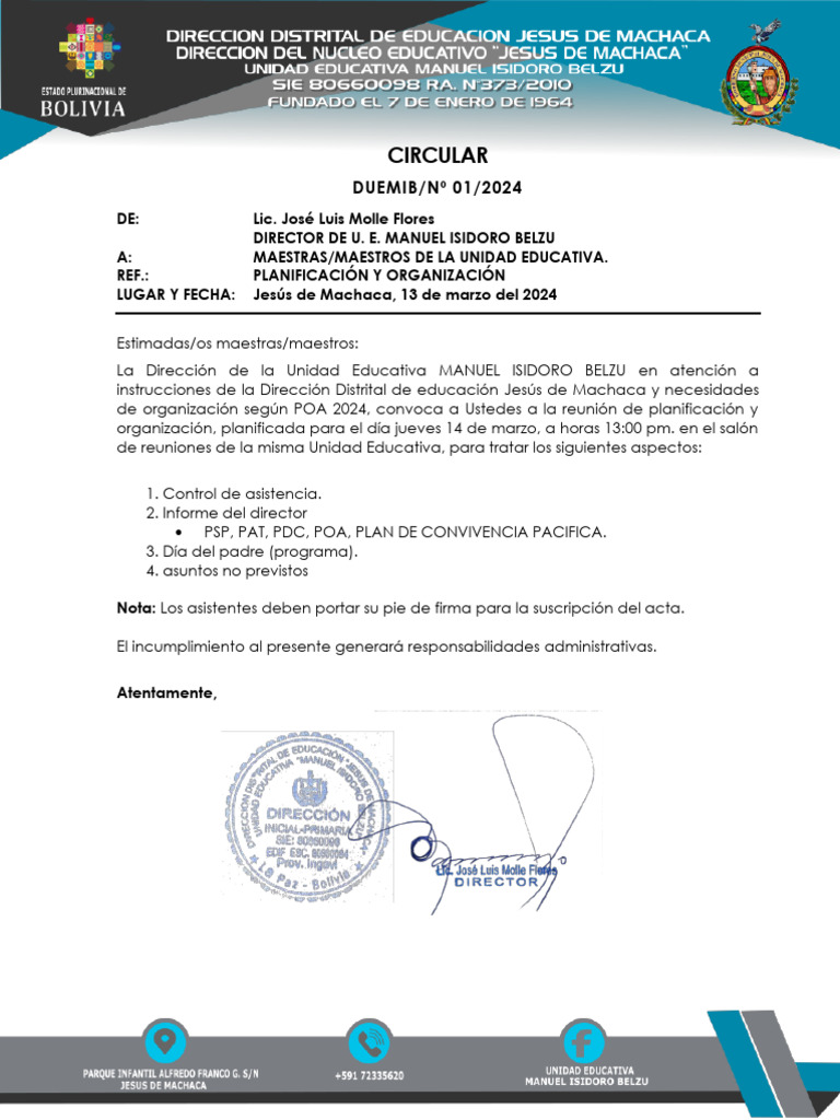 Circular 01 2024 | PDF