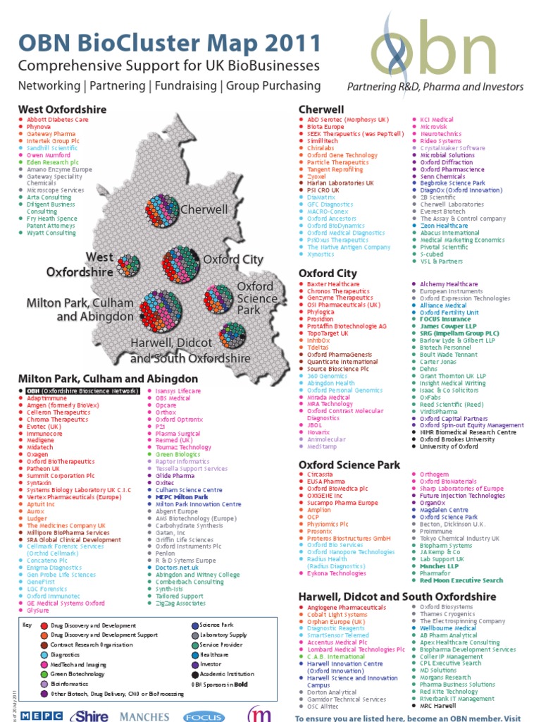 2011 Bio Cluster Map | PDF | Pharmaceutical Industry | Medicine