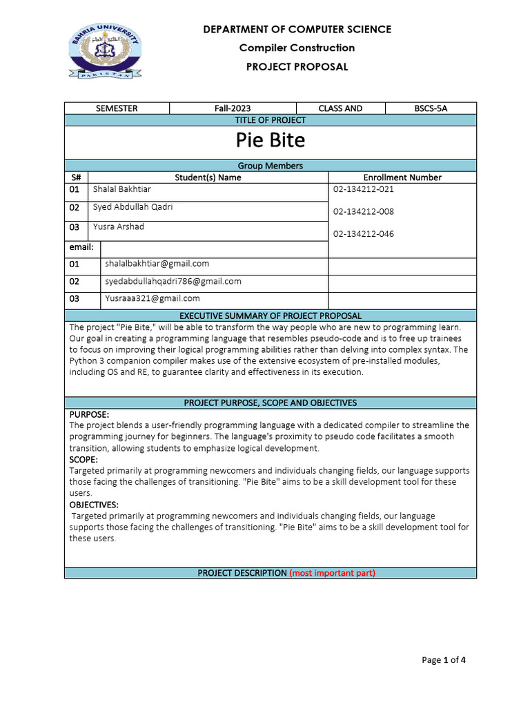 Compiler Proposal. | Download Free PDF | Compiler | Computer Program Compiler Proposal. | Download Free PDF | Compiler | Computer Program