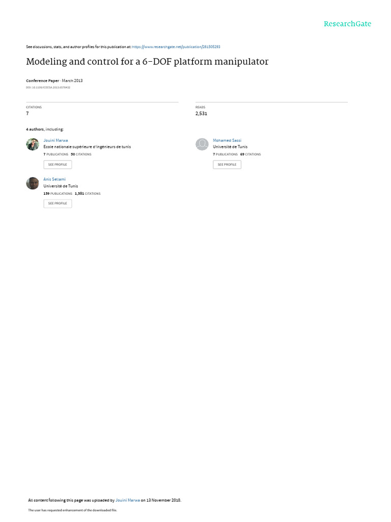 Moddeling of A Drone | PDF | Kinematics | Control Theory