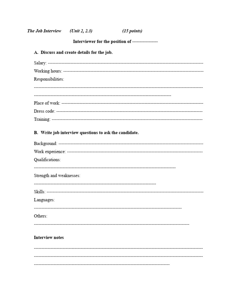 Assignment 1- Unit 2 | PDF | Job Interview | Question Assignment 1- Unit 2 | PDF | Job Interview | Question