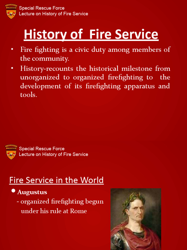 History of Fire Service NEW | PDF | Firefighting | Fire Department