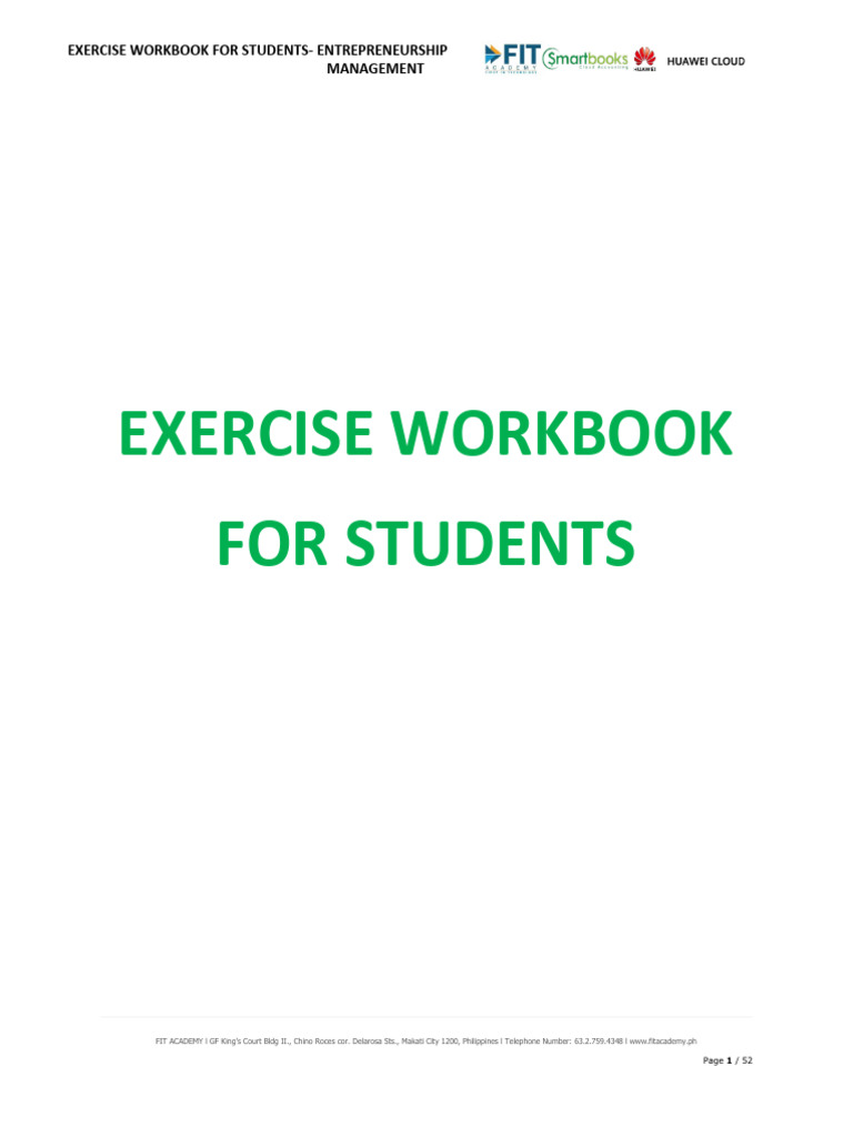 Smartbooks Entrepreneurship Workbook | PDF | Cloud Computing | Cash