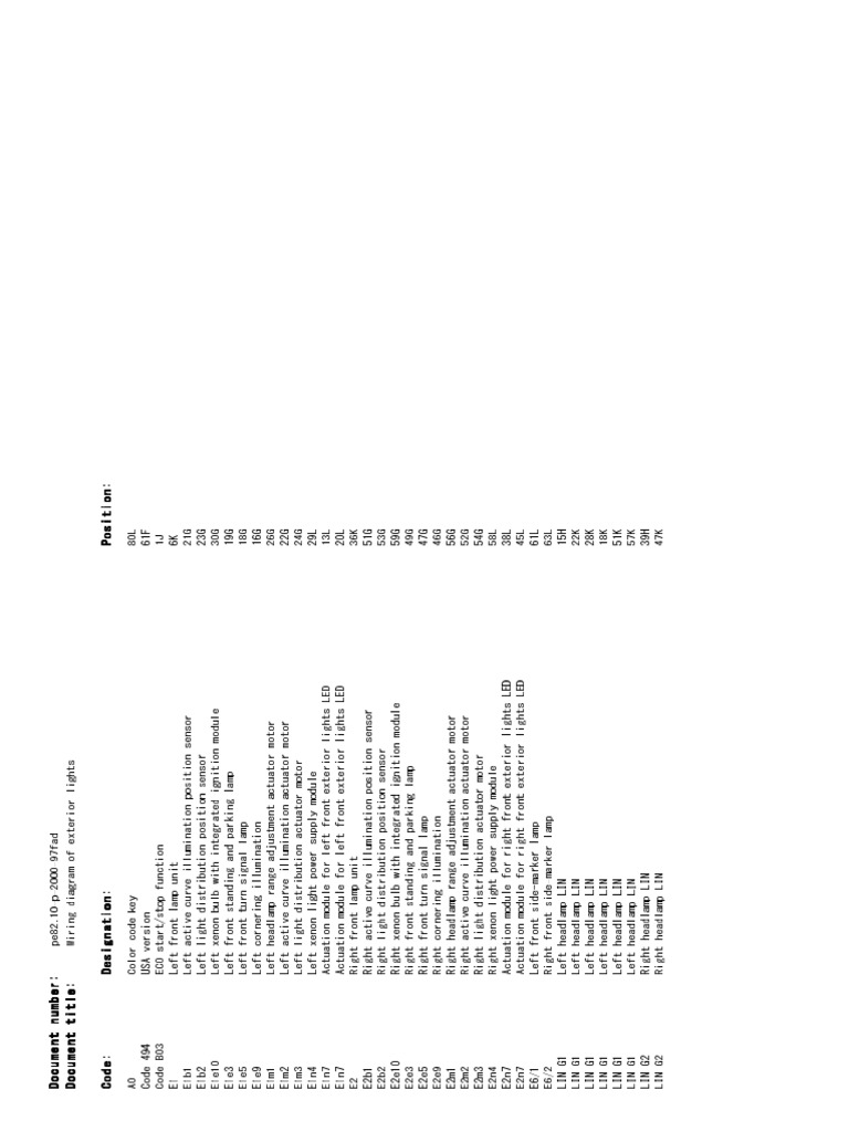Wiring Diagram Of Exterior Lights D GLK 350 PDF