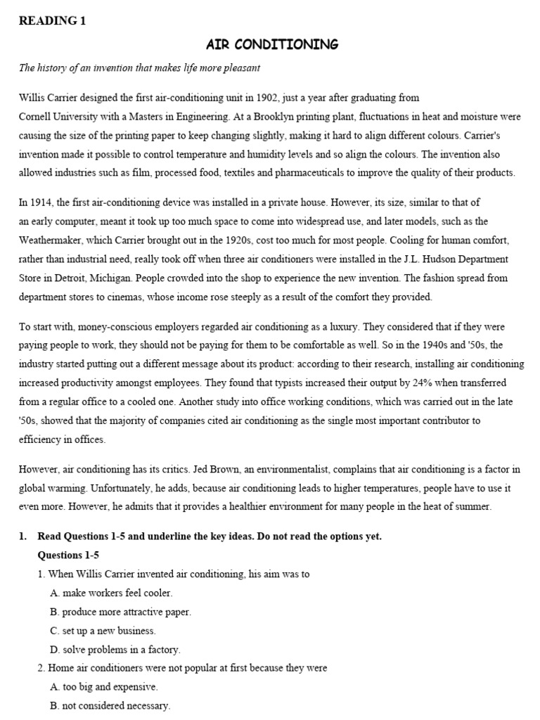 Reading Student Book | PDF | Air Conditioning