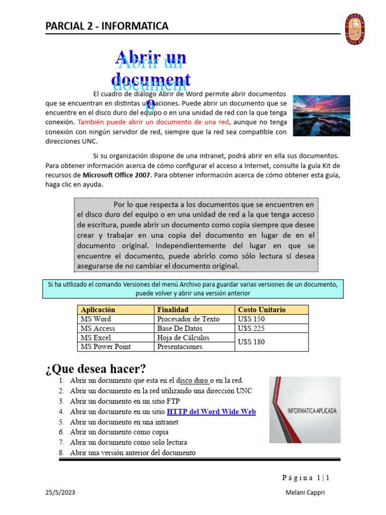 Melani Cappri | PDF | Microsoft Word | Protocolo de transferencia de archivos