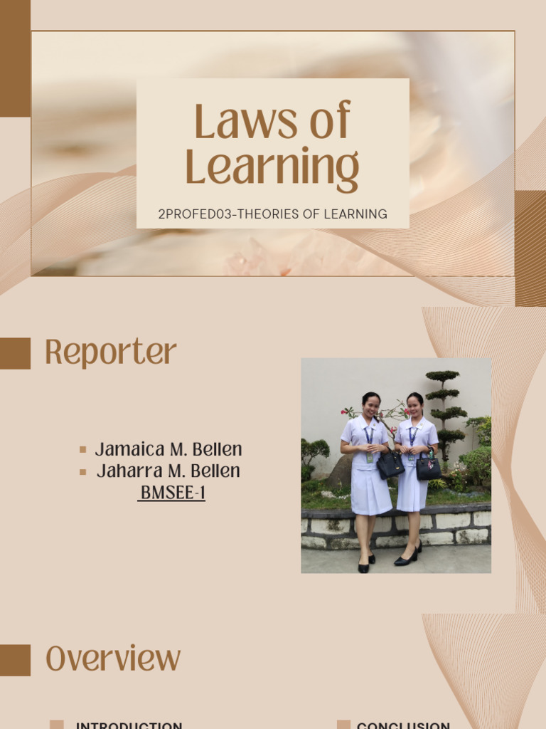 Laws of Learning | PDF | Learning | Reinforcement