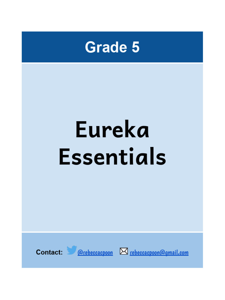 Grade 5 Eureka Essentials | Download Free PDF | Numbers | Multiplication
