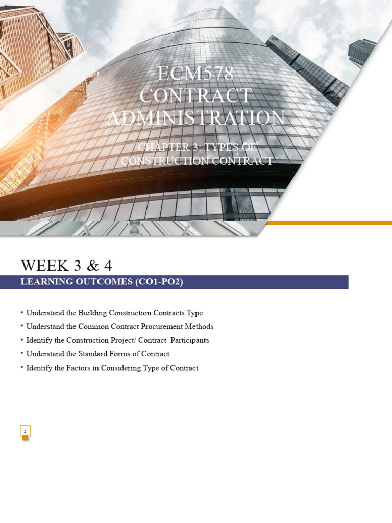 c3 - Types of Construction Contract | PDF | General Contractor | Construction Management