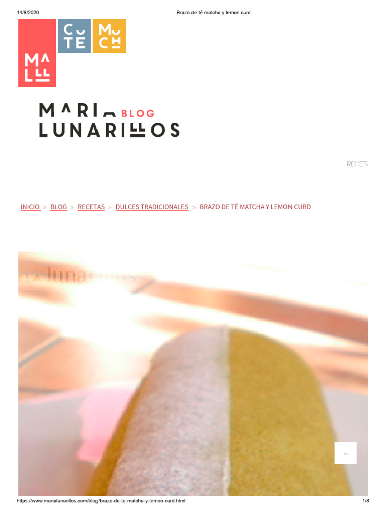 Brazo de té matcha con lemon curd | PDF | Postres | Cocina