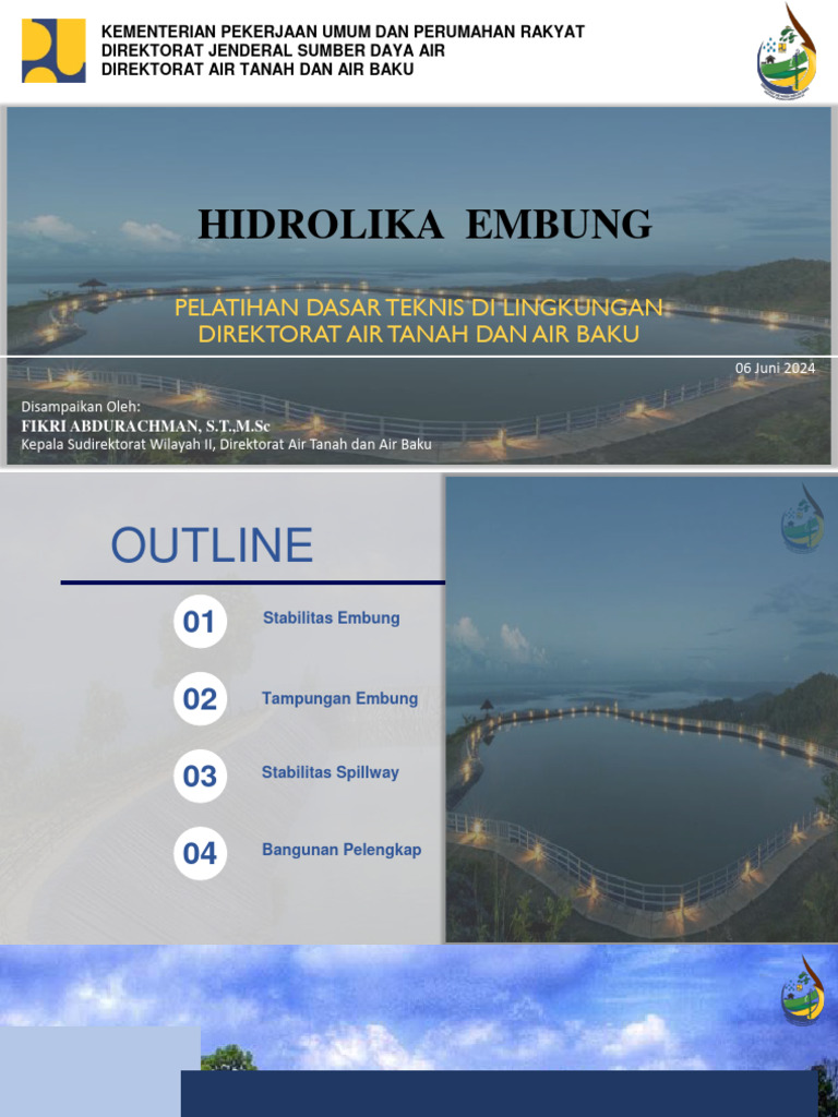 Desain dan Konstruksi Embung Cikalong | PDF