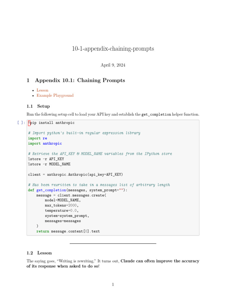 10-1-appendix-chaining-prompts | PDF | Software | Software Development