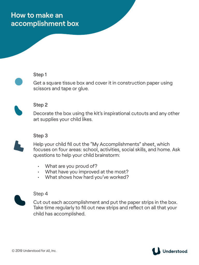 Understood Your Child S Accomplishment Box Starter Kit | PDF