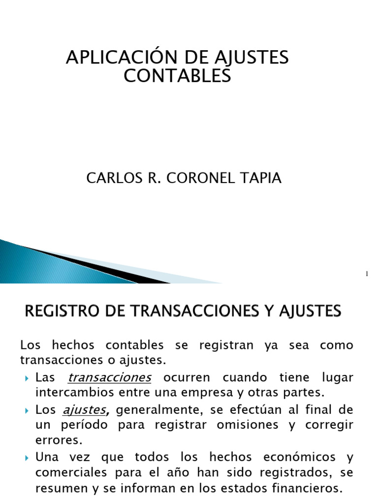 AJUSTES CONTABLES(1) | PDF | Depreciación | Salario