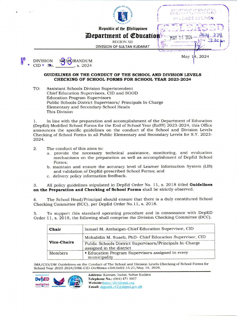 DM-CID No. 33, s. 2024 | PDF DM-CID No. 33, s. 2024 | PDF