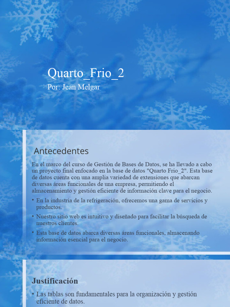 Quarto Frio 2 | PDF | Bases de datos | Diseño