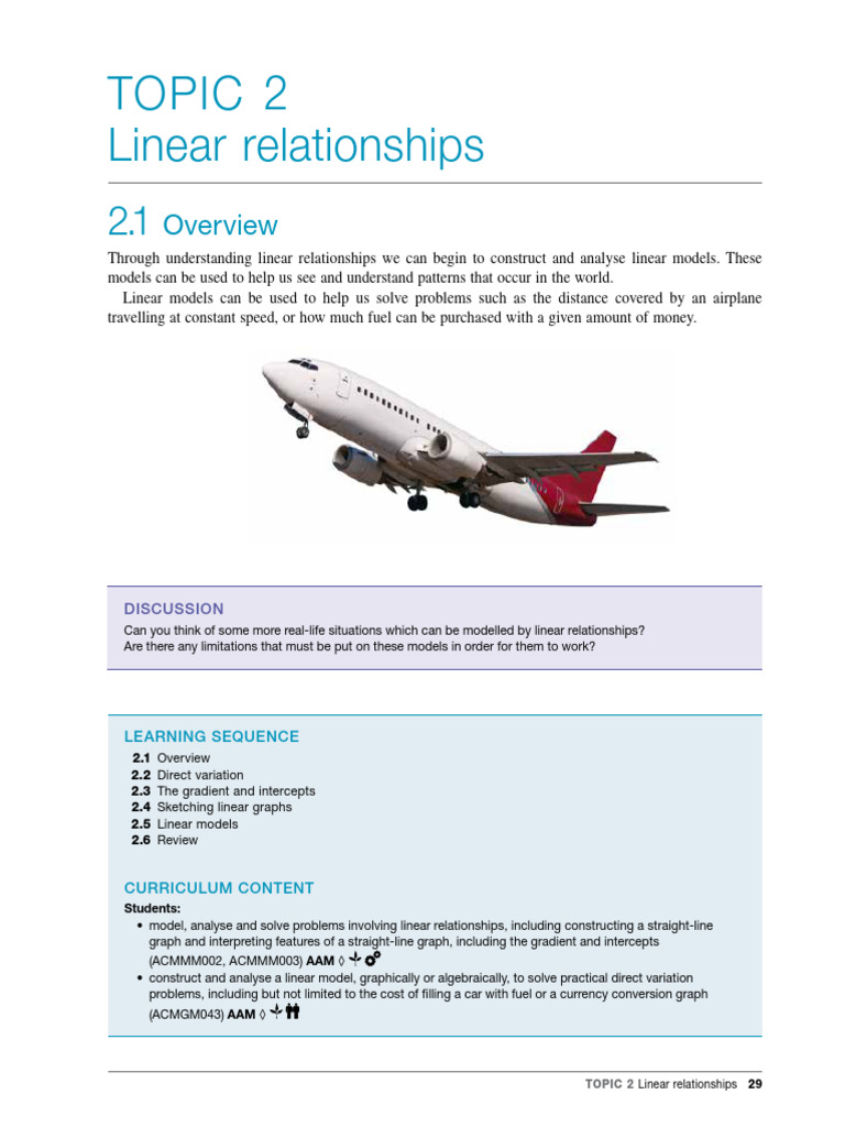 02 Linear Relationships | PDF | Slope | Cartesian Coordinate System