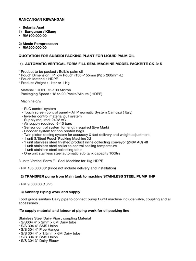 Proposal 1 | PDF | Manufactured Goods | Mechanical Engineering