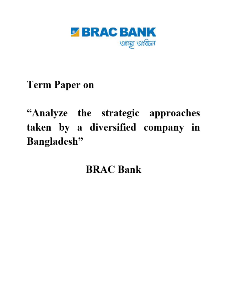 Analyse The Strategic Approaches Taken by A Diversified Company in ...