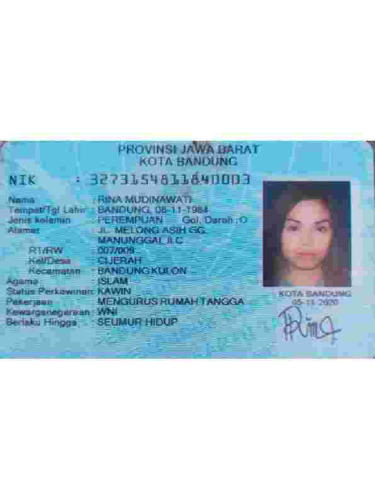 KTP Orang Tua Rifki | PDF