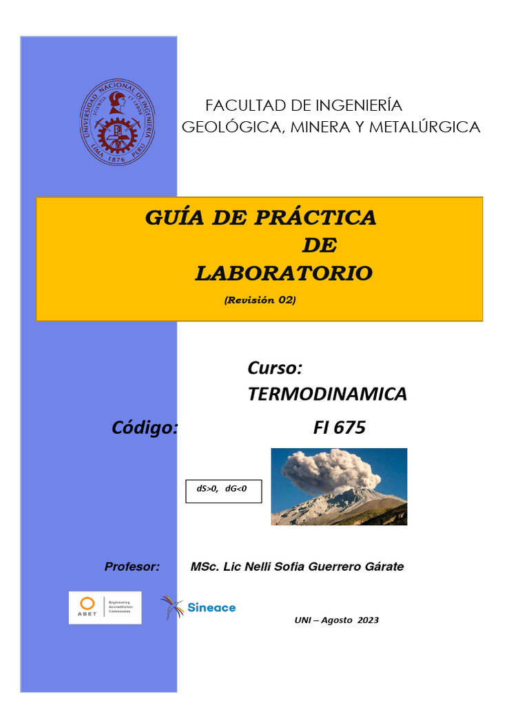 Guia de Practicas Termodinamica NGG 2024 | PDF | Calor | Agua