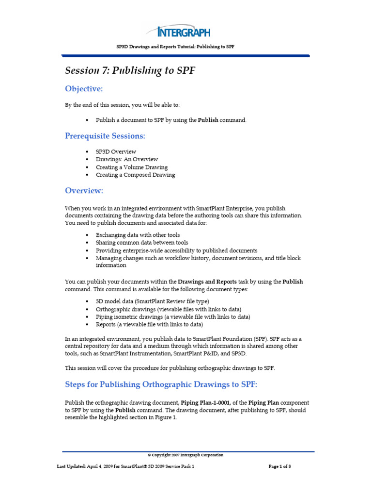 SP3D Drawings and Reports S7 Tutorial | Download Free PDF | Computing | Information Technology ...