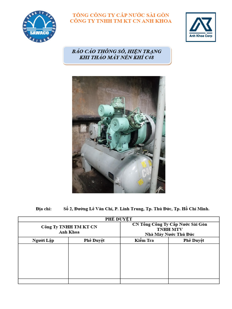 SAWACO AKC Bao Cao Hien Trang Khi Thao C48 R1 | PDF