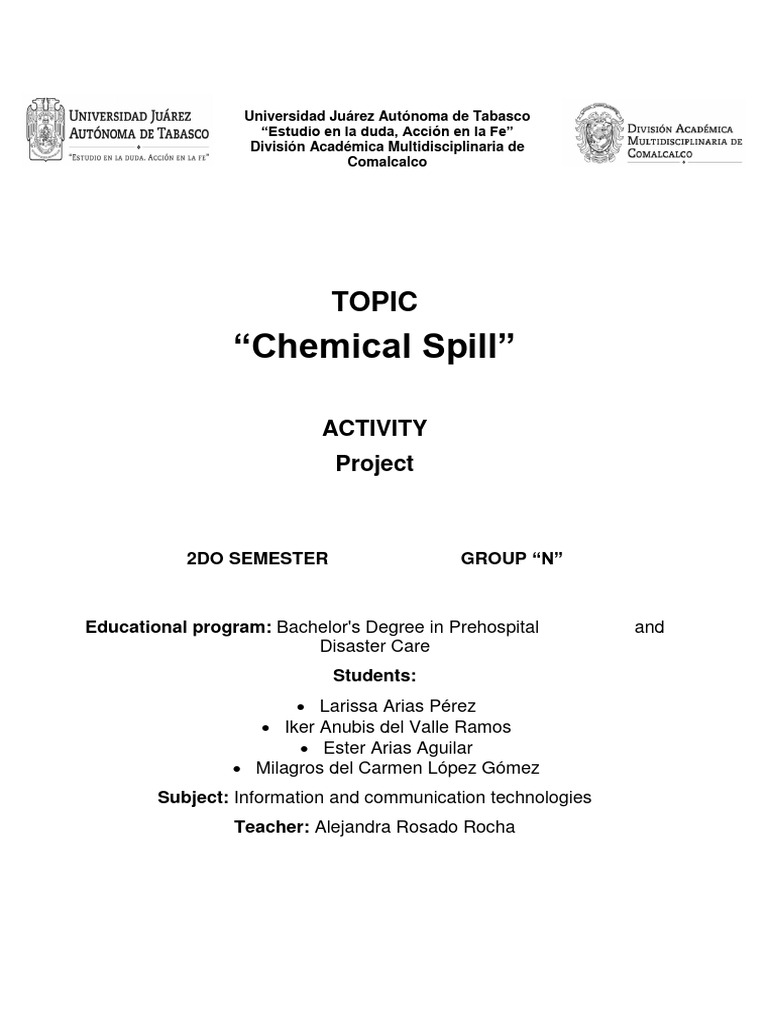 Chemical Spill | PDF | Emergency | Laboratories