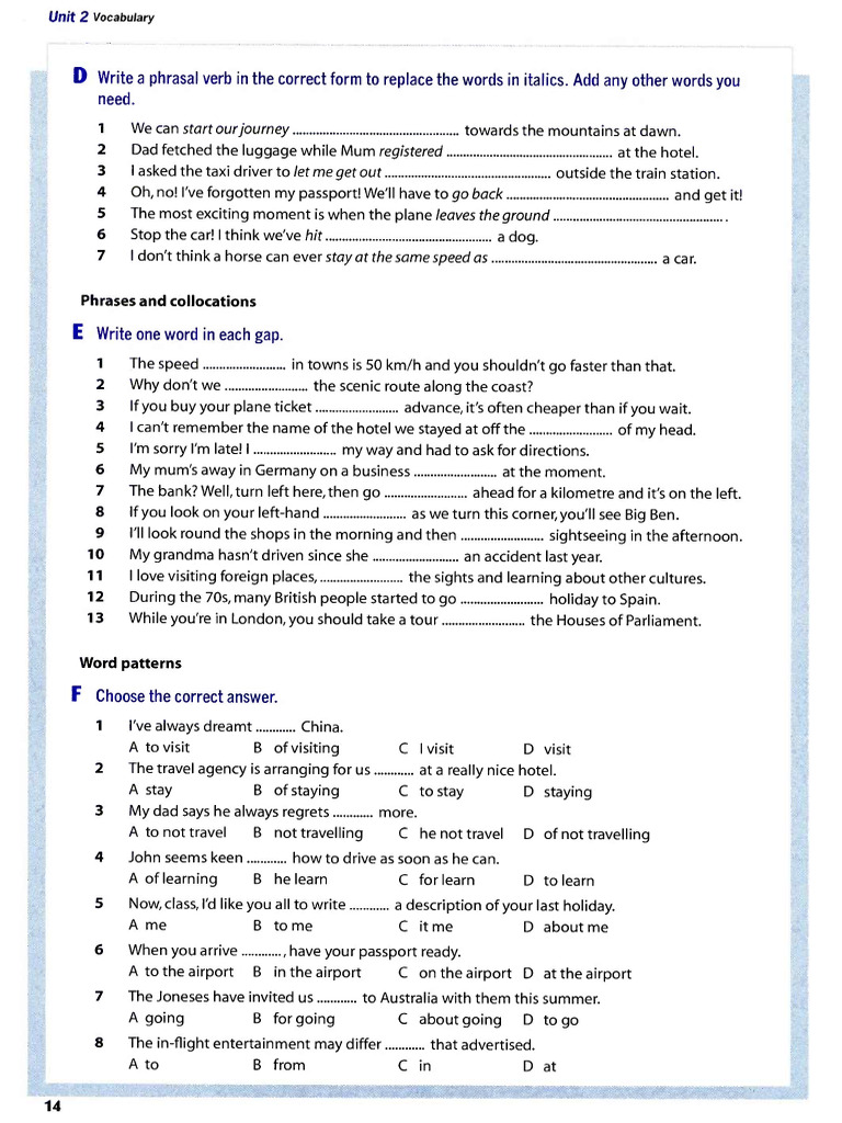 Destination B2. Grammar Vocabulary with Answer Key-pages-16 | PDF