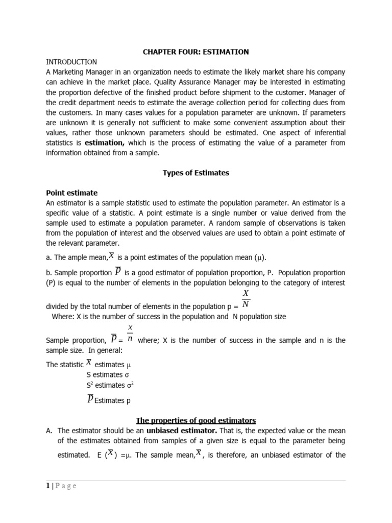 Chapter 4 - BUSINESS STATISTICS | PDF | Estimator | Bias Of An Estimator