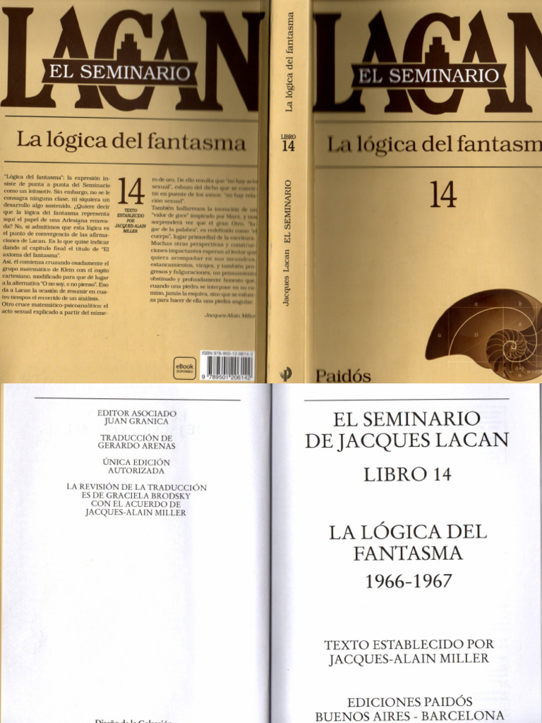 La Logica Del Fantasma, Seminário14 | PDF