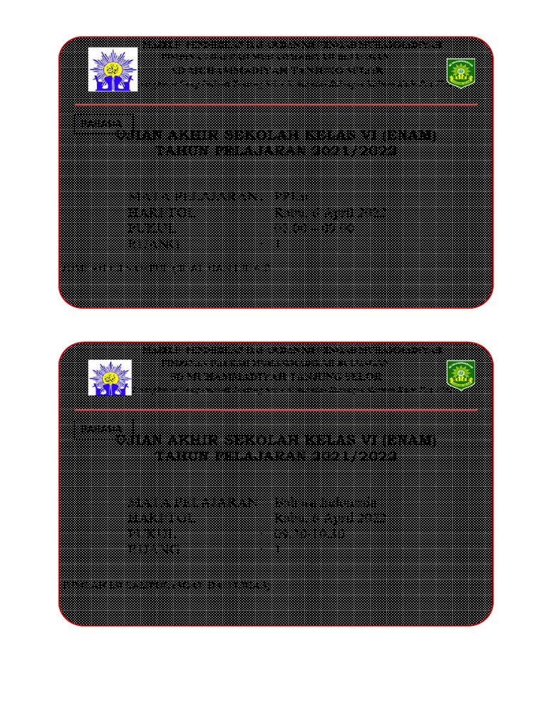 LABEL MAP UJIAN | PDF