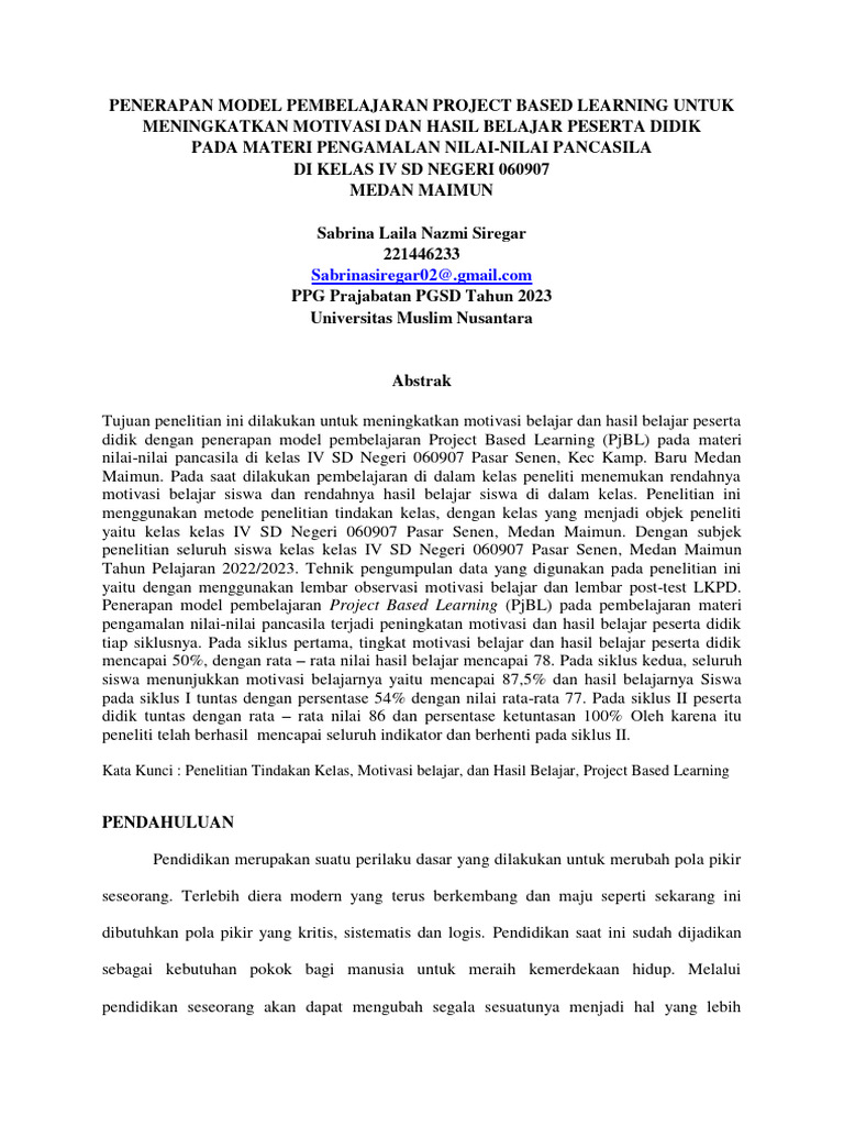 PTK PPG Sabrina | PDF