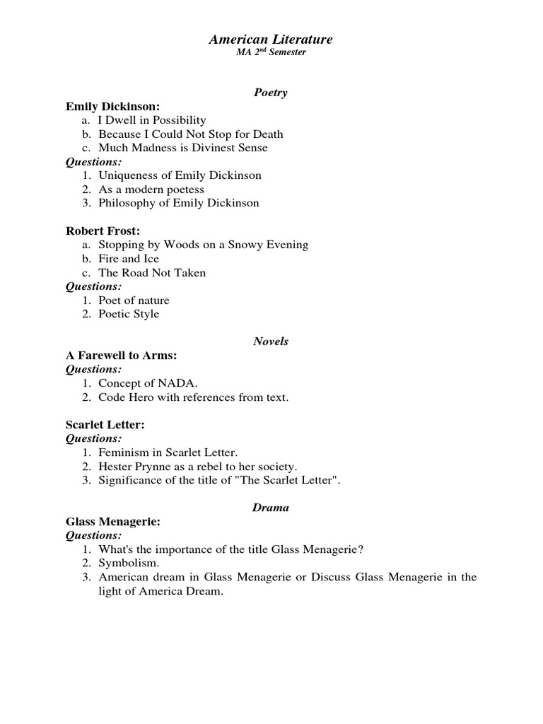 American Literature | PDF