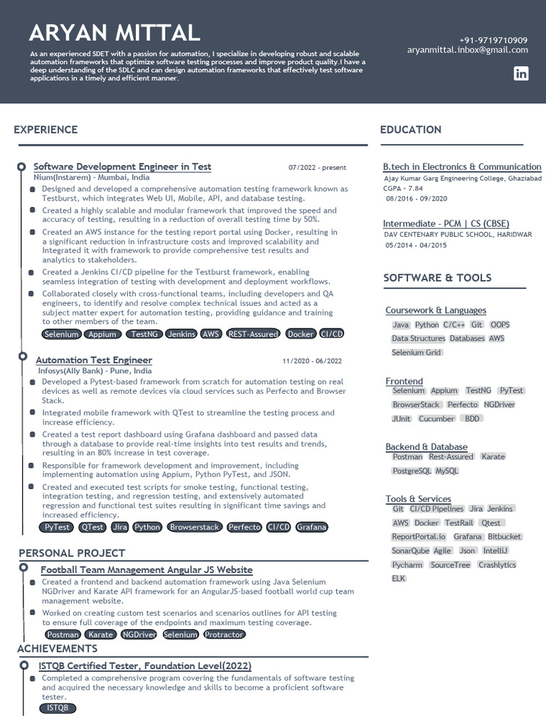 Aryan Mittal | PDF | Selenium (Software) | Software Testing