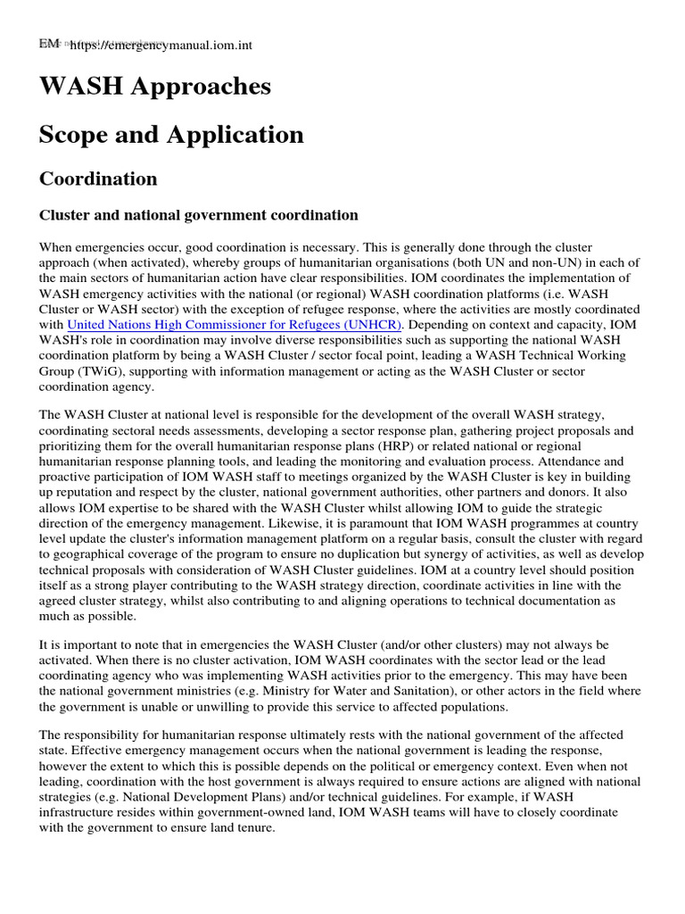 WASH Approaches | PDF | Wash | Governance