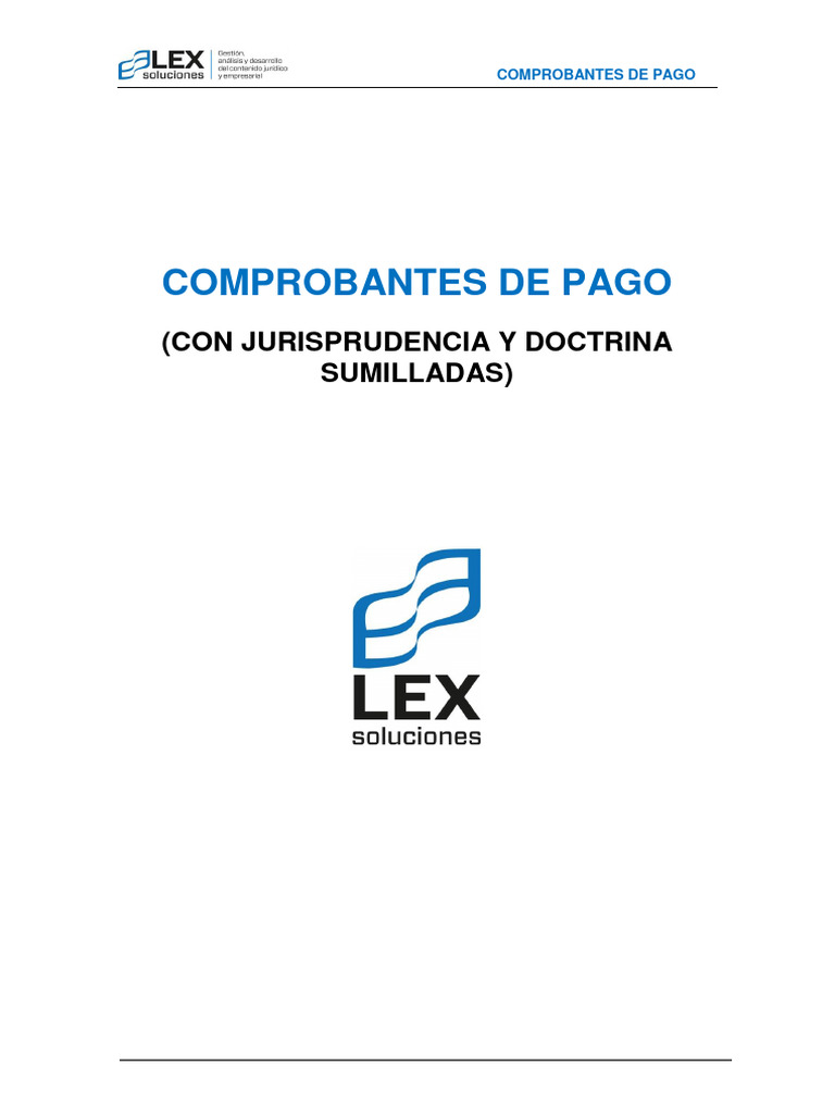 Todo Acerca De Comprobantes De Pago Fisico Y Electronico Pdf