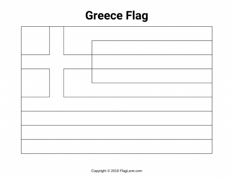 Greek Flag Coloring Page | PDF