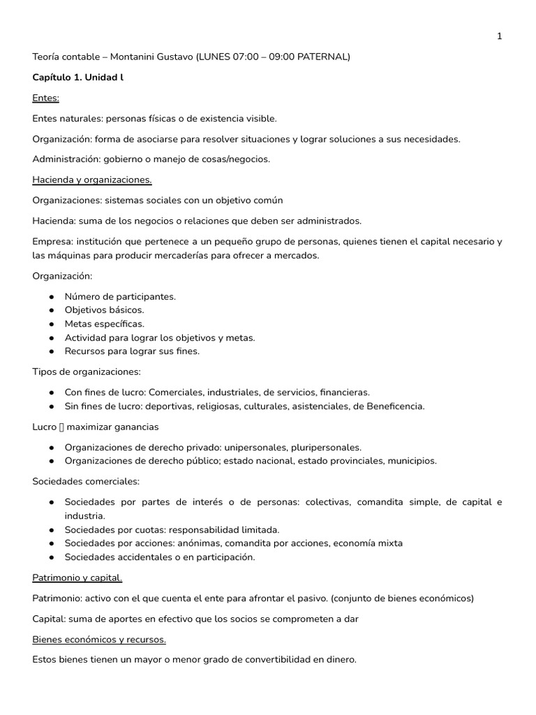 T. Contable - Resumen Corto | PDF | Contabilidad | Presupuesto