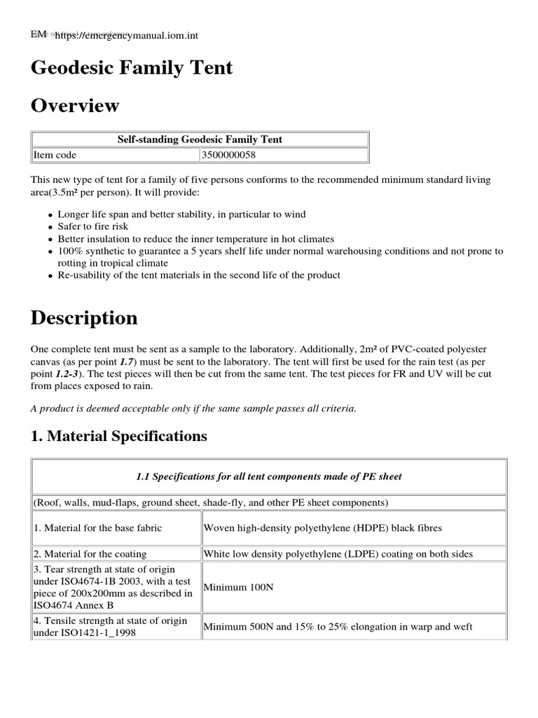 Geodesic Family Tent | PDF | Tent | Window
