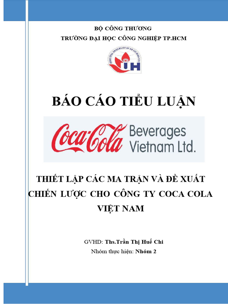 (123doc) - Thiet-Lap-Cac-Ma-Tran-Va-De-Xuat-Chien-Luoc-Cho-Cong-Ty-Coca-Cola-Viet-Nam | PDF