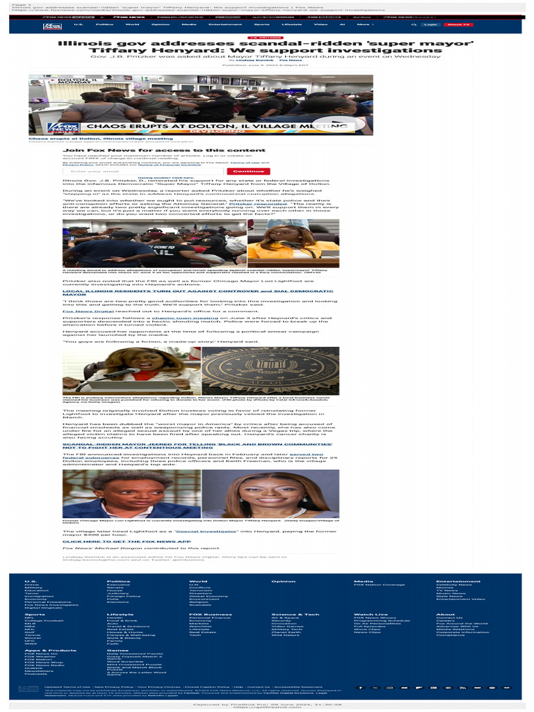 Illinois Gov Addresses Scandal-Ridden 'Super Mayor' Tiffany Henyard ...