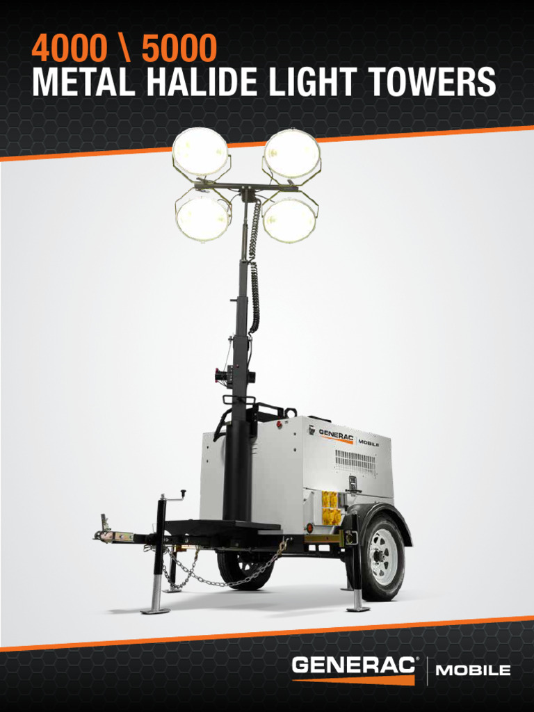 Dokumen.tips 5000 Metal Halide Light Towers Generac Vertical Mast Electric Horizontal | PDF